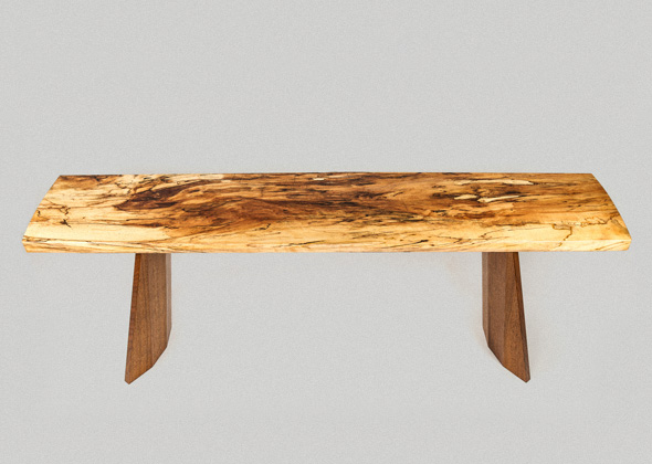 Spalted Maple Bench – Nick Moore – Handcrafted Wood Furniture